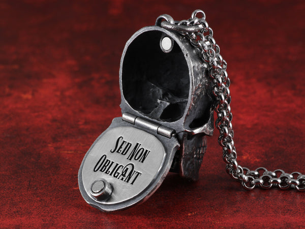 Sterling Silver Human Skull Locket by Lost Apostle